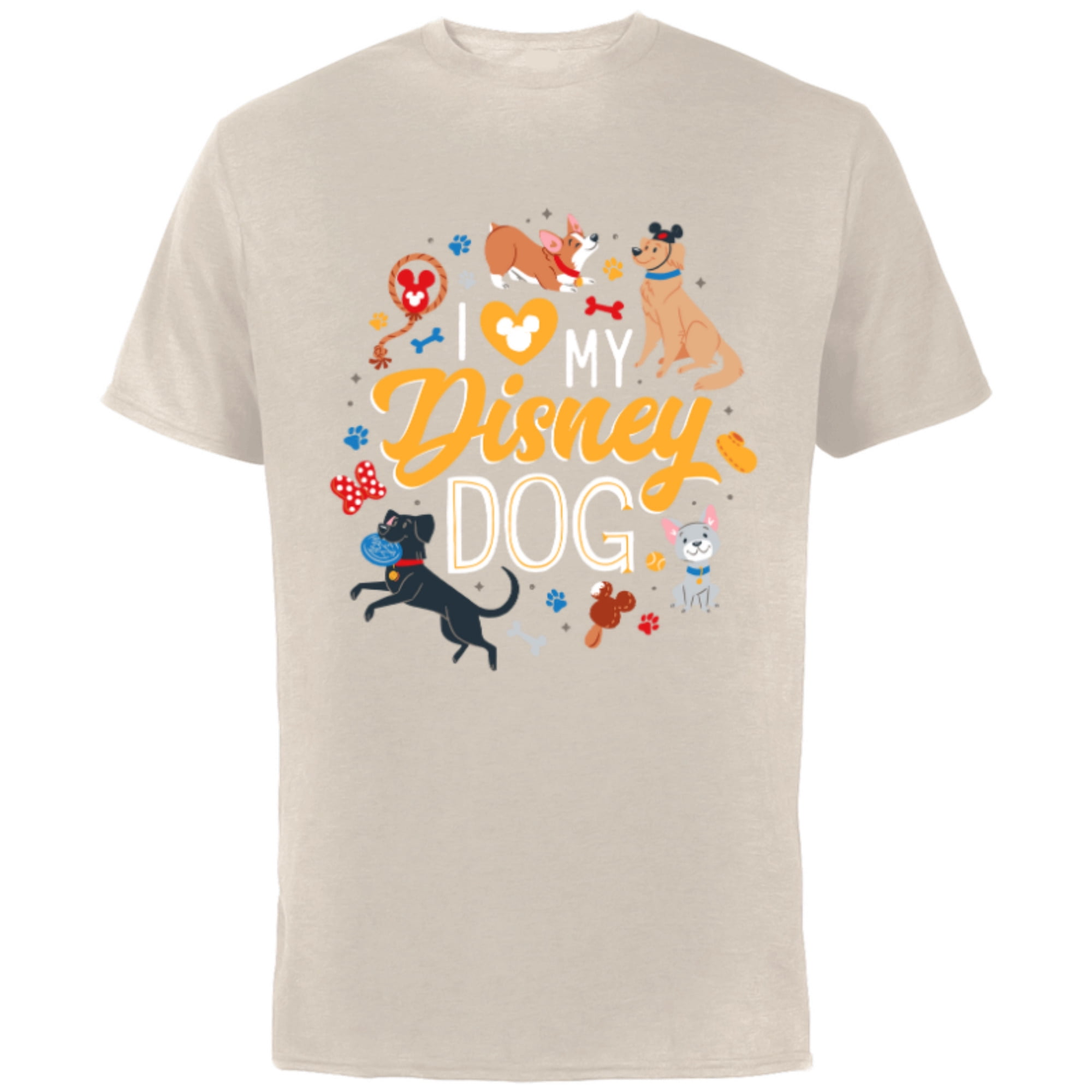 Disney Puppies I Love My Disney Dog - Short Sleeve Cotton T-Shirt for ...