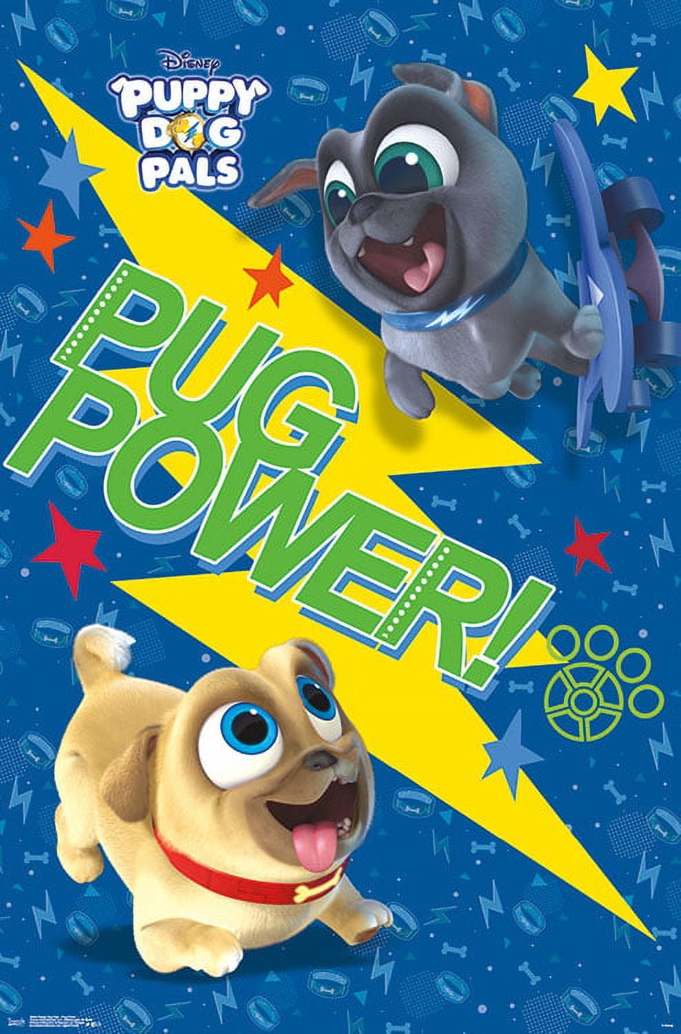 Disney Puppy Dog Pals - Pug Power Wall Poster, 22.375" x 34" - Walmart.com