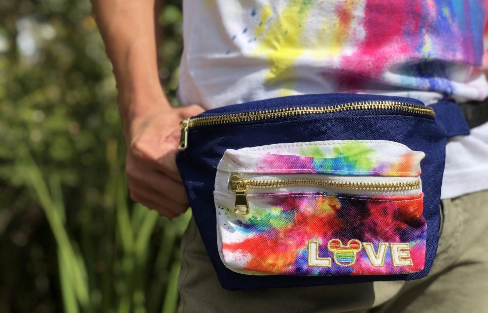 Disney Rainbow "LOVE" Mickey Collection Travel Fanny Pack Canvas ...