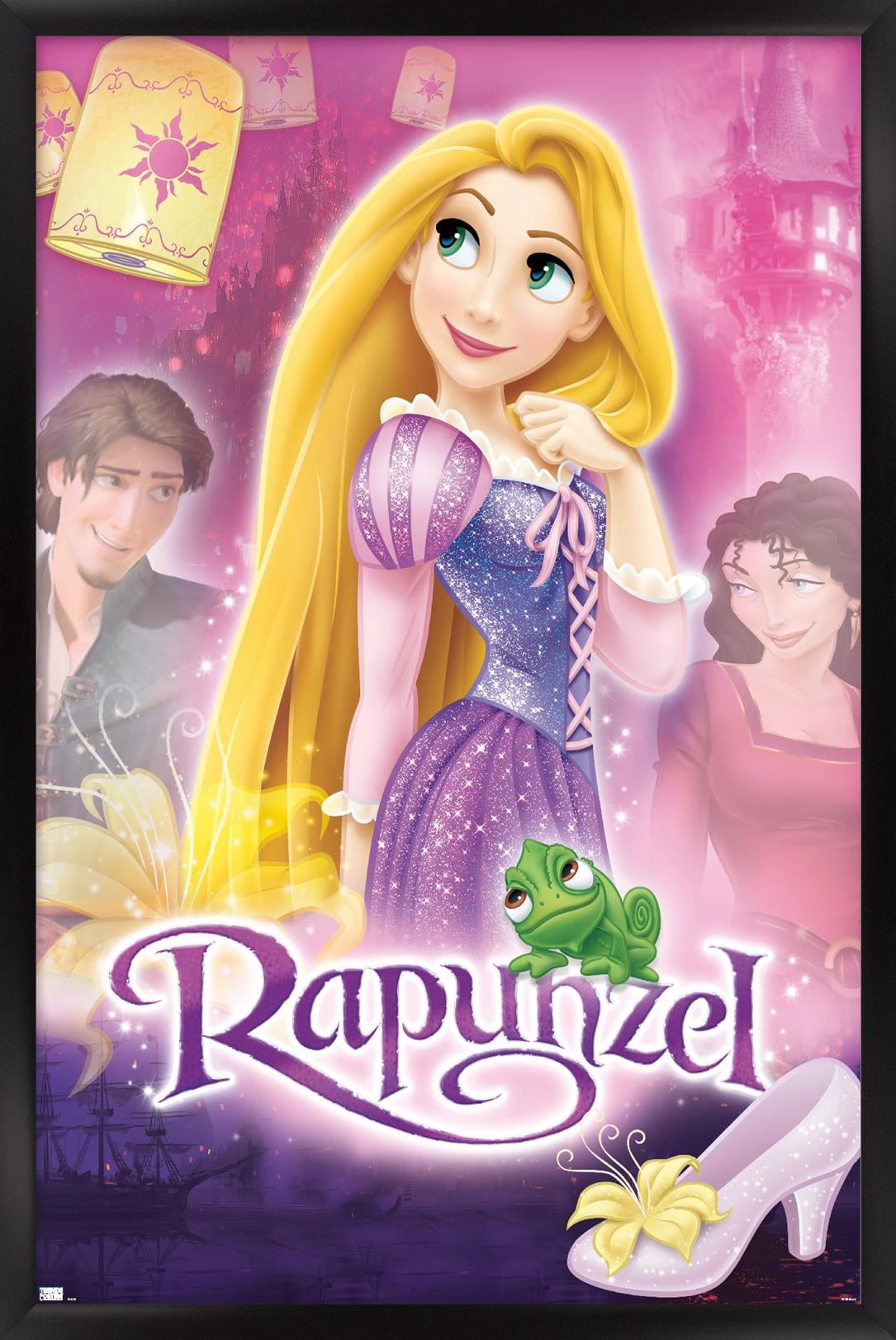 Disney Rapunzel - Cover Wall Poster, 14.725" x 22.375" Framed - Walmart.com