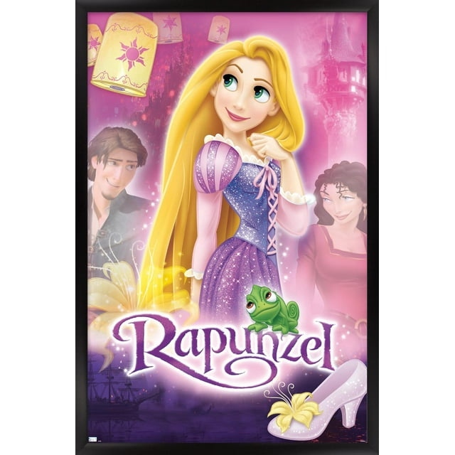 Disney Rapunzel - Cover Wall Poster, 14.725" x 22.375" Framed - Walmart.com