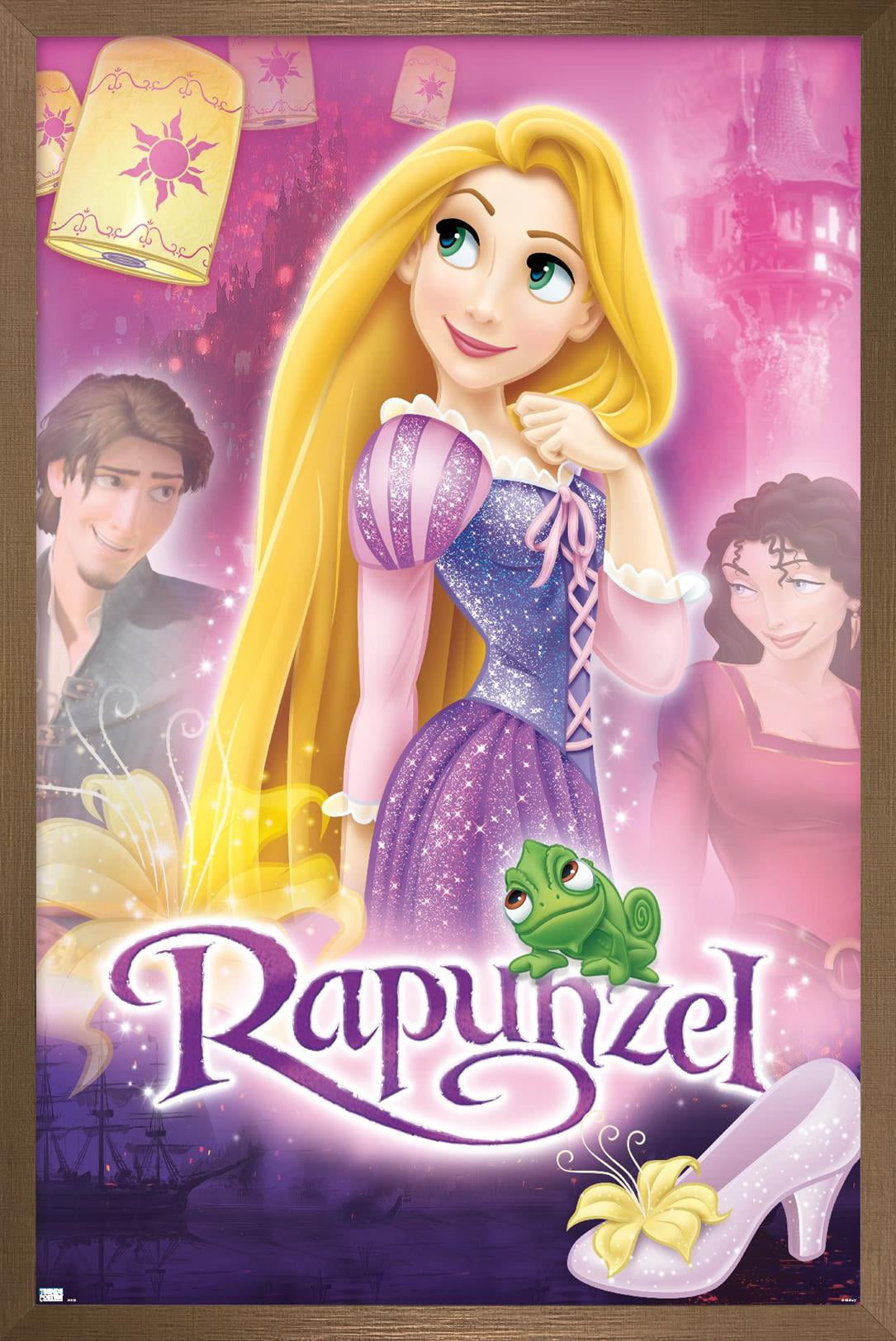 Disney Rapunzel - Cover Wall Poster, 14.725" x 22.375" Framed - Walmart.com