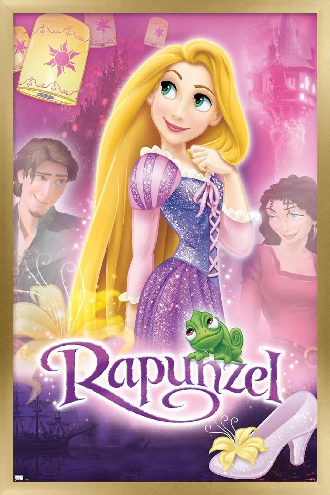 Disney Rapunzel - Cover Wall Poster, 22.375" x 34" Framed - Walmart.com