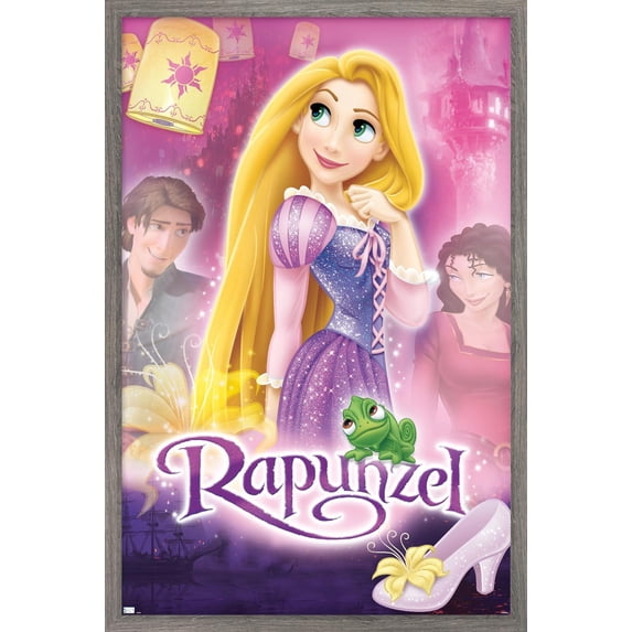 Disney Rapunzel - Cover Wall Poster, 22.375" x 34" Framed - Walmart.com
