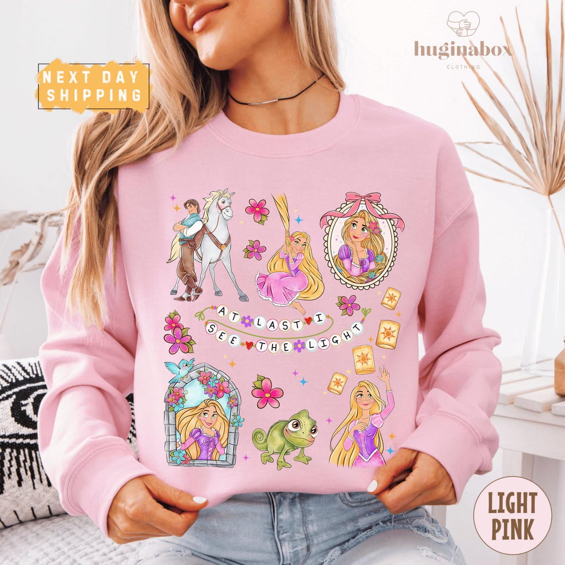 Disney Rapunzel Princess Sweatshirt, At Last I See The Light Sweater ...