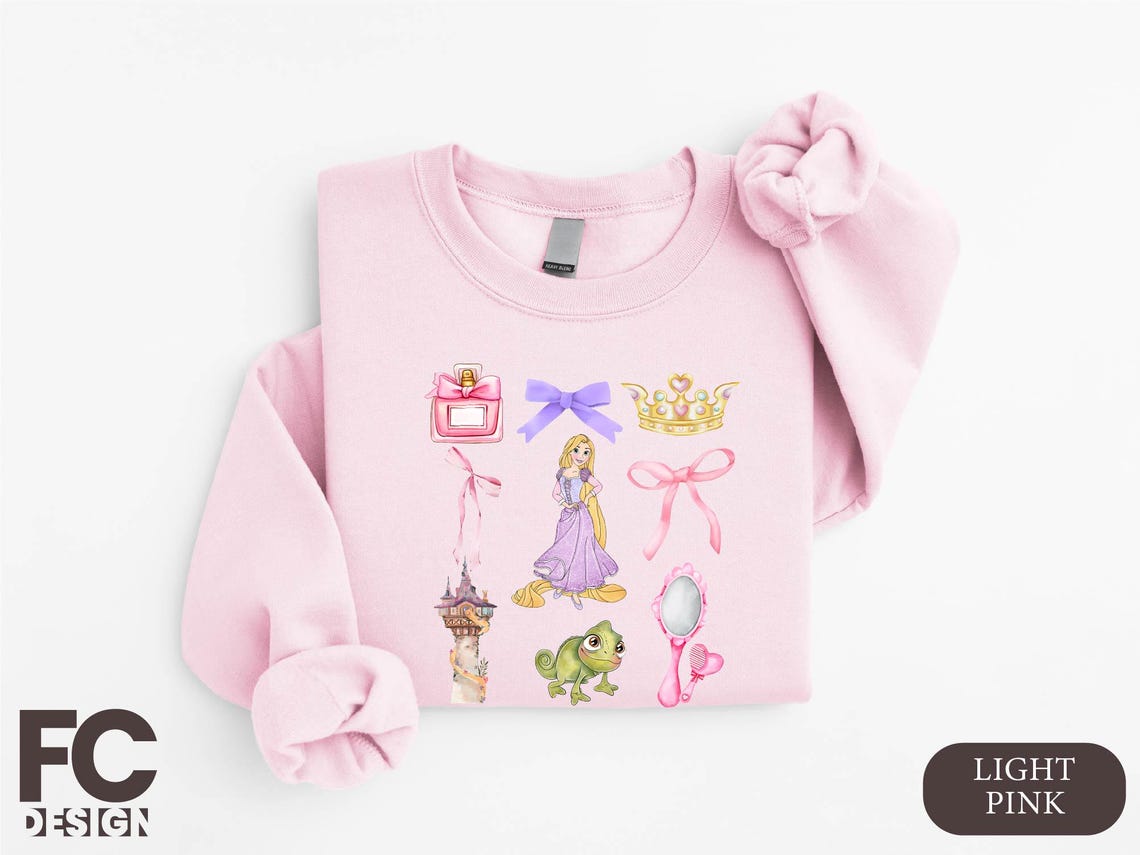 Disney Rapunzel Sweatshirt, Disney Tangled Shirt, Rapunzel Coquette ...
