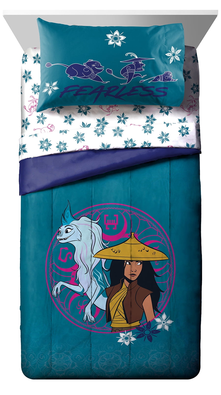 Disney Raya & The Last Dragon Eternals Teal 5 Piece Full Bed Set ...