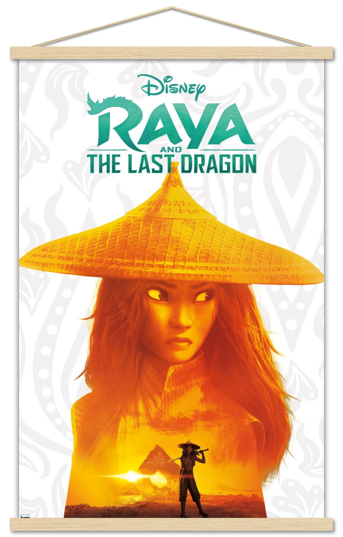 Disney Raya and the Last Dragon - Inner Warrior Wall Poster with Wooden ...