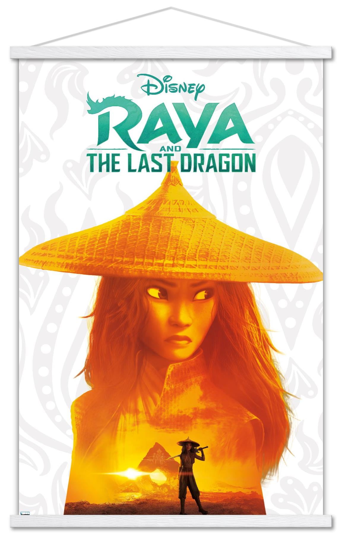 Disney Raya and the Last Dragon - Inner Warrior Wall Poster with Wooden ...