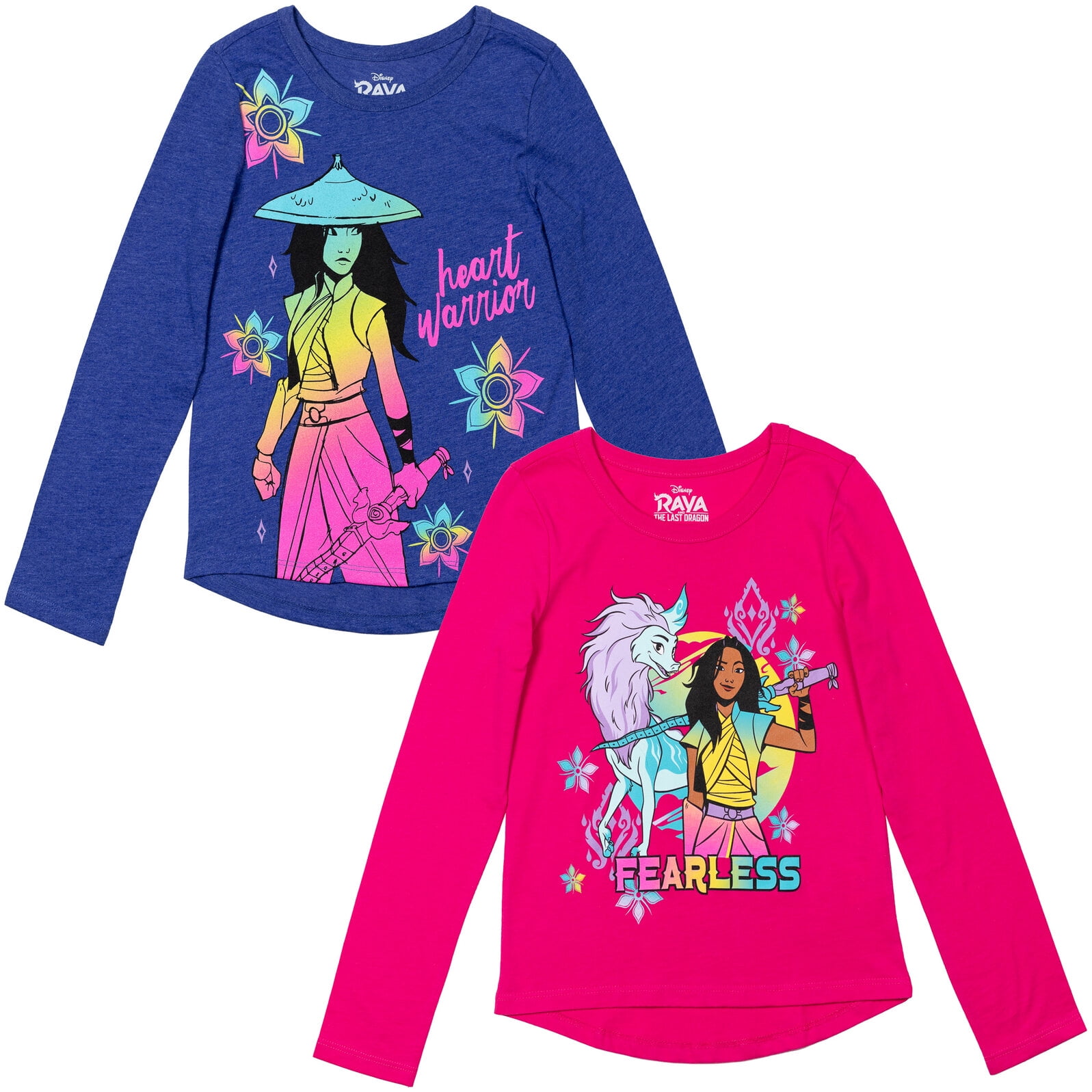 Disney Raya and the Last Dragon Little Girls 2 Pack Long Sleeve T ...
