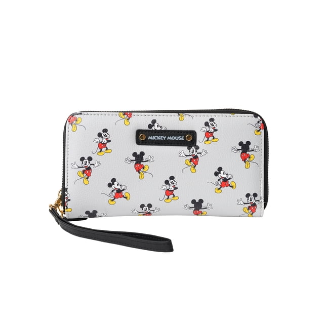 Disney Mickey Mouse Print Women's Wristlet Wallet with Zip-Around ...