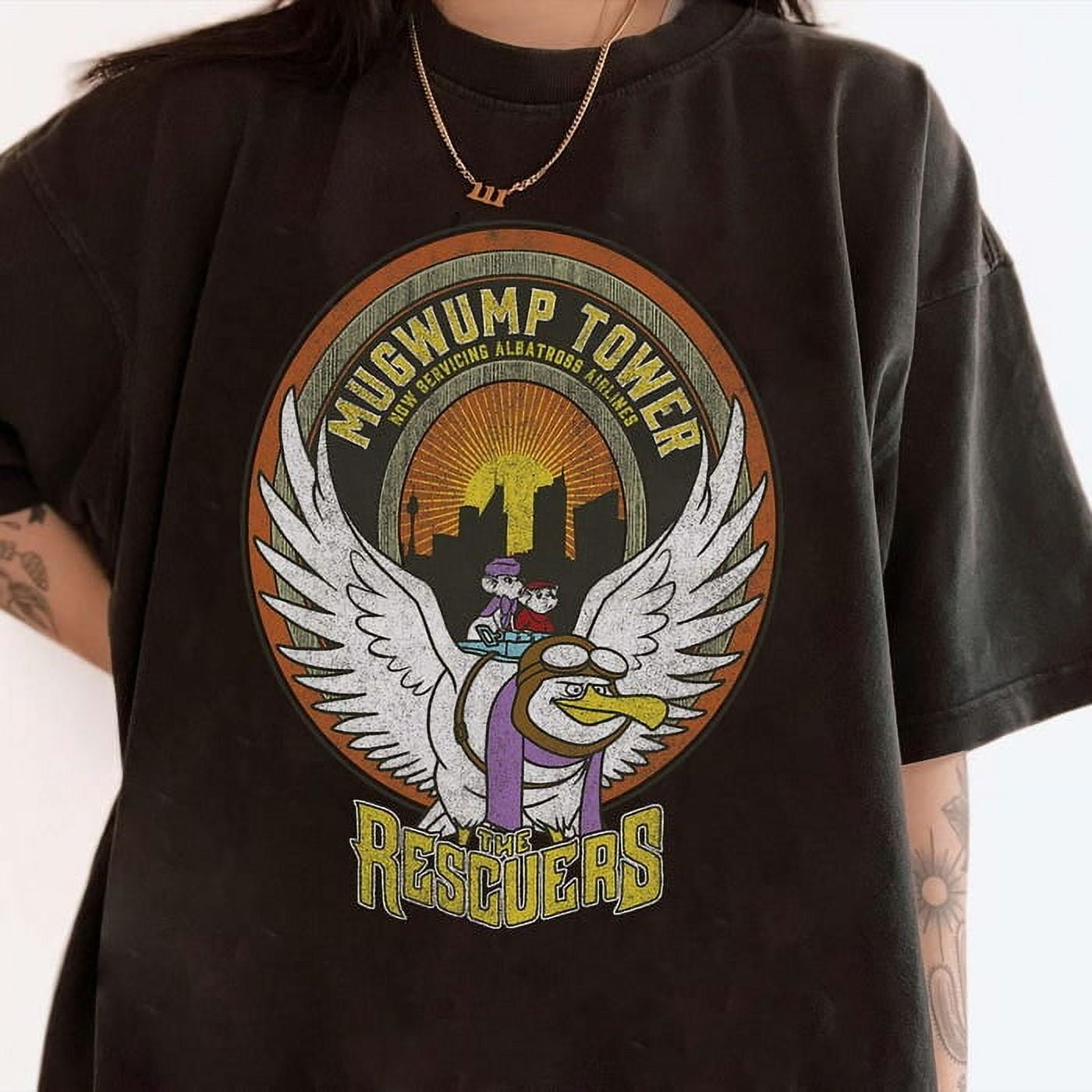 Disney Rescuers Mugwump Tower Albatross Airlines T-Shirt, Disneyland ...