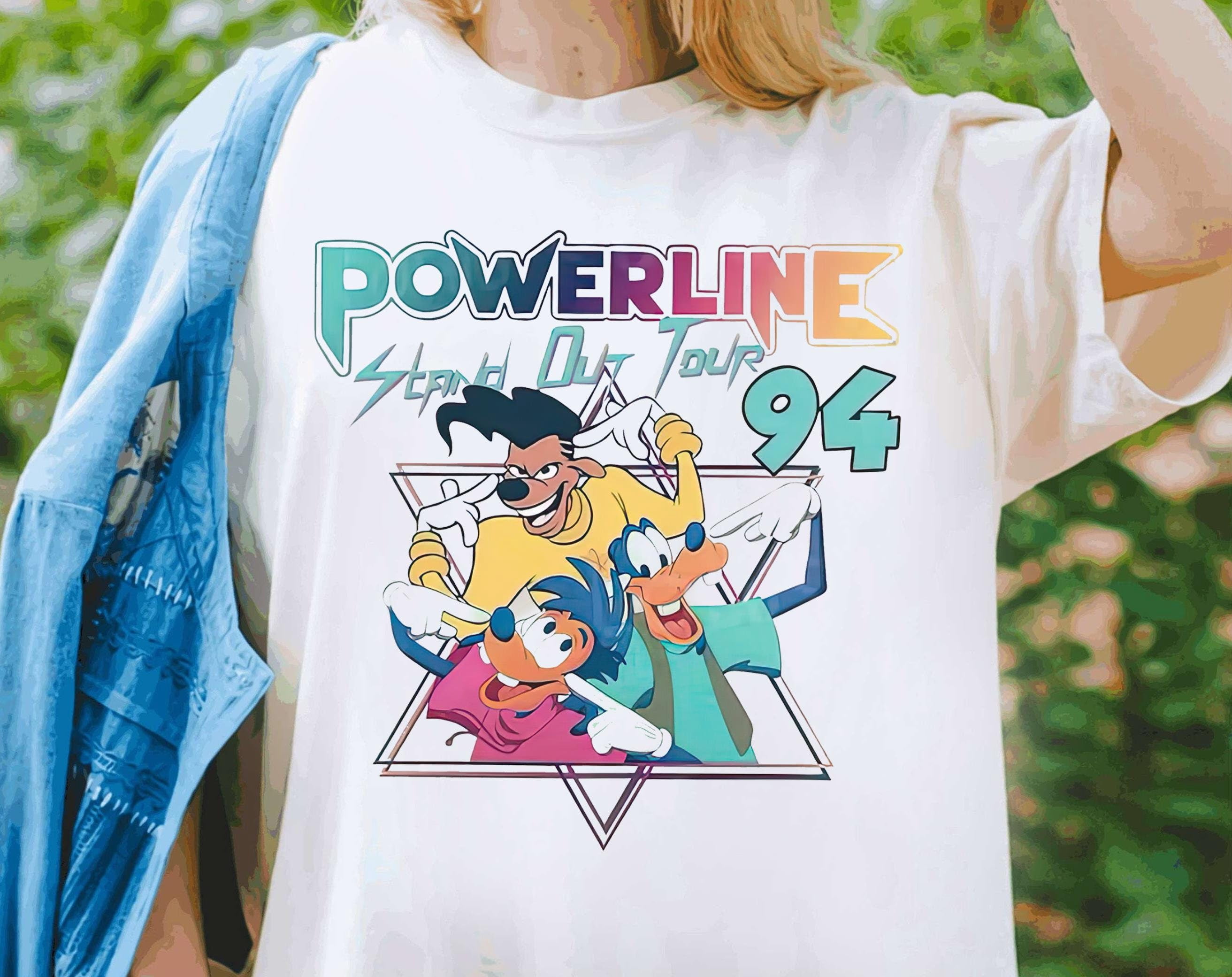Disney Retro 90S A Goofy Movie Shirt, Powerline Stand Out Tour 94 T ...