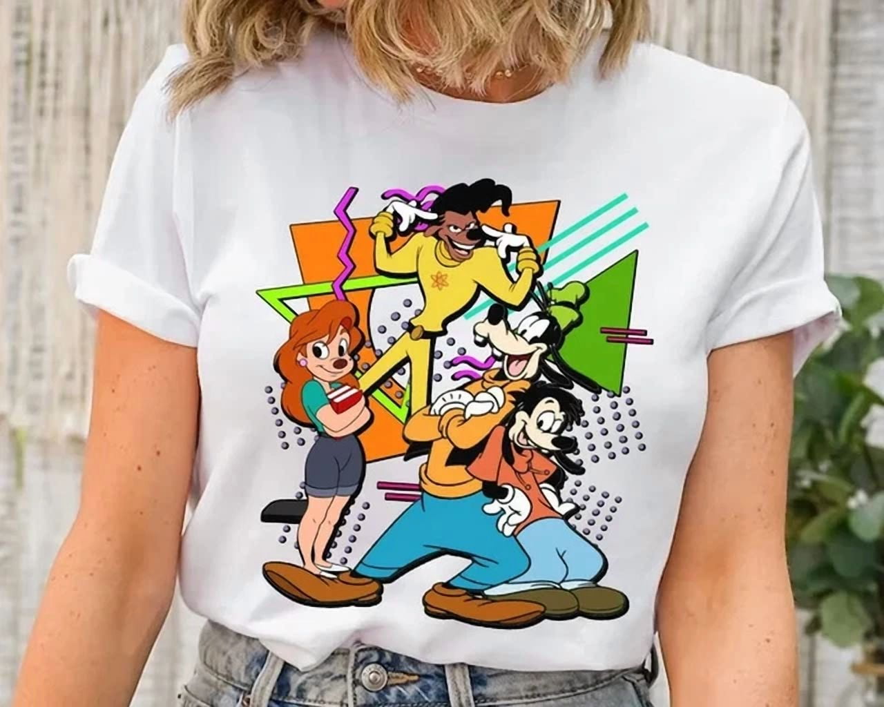 Disney Retro 90s Style Group Shot A Goofy Movie Characters Squad Shirt ...