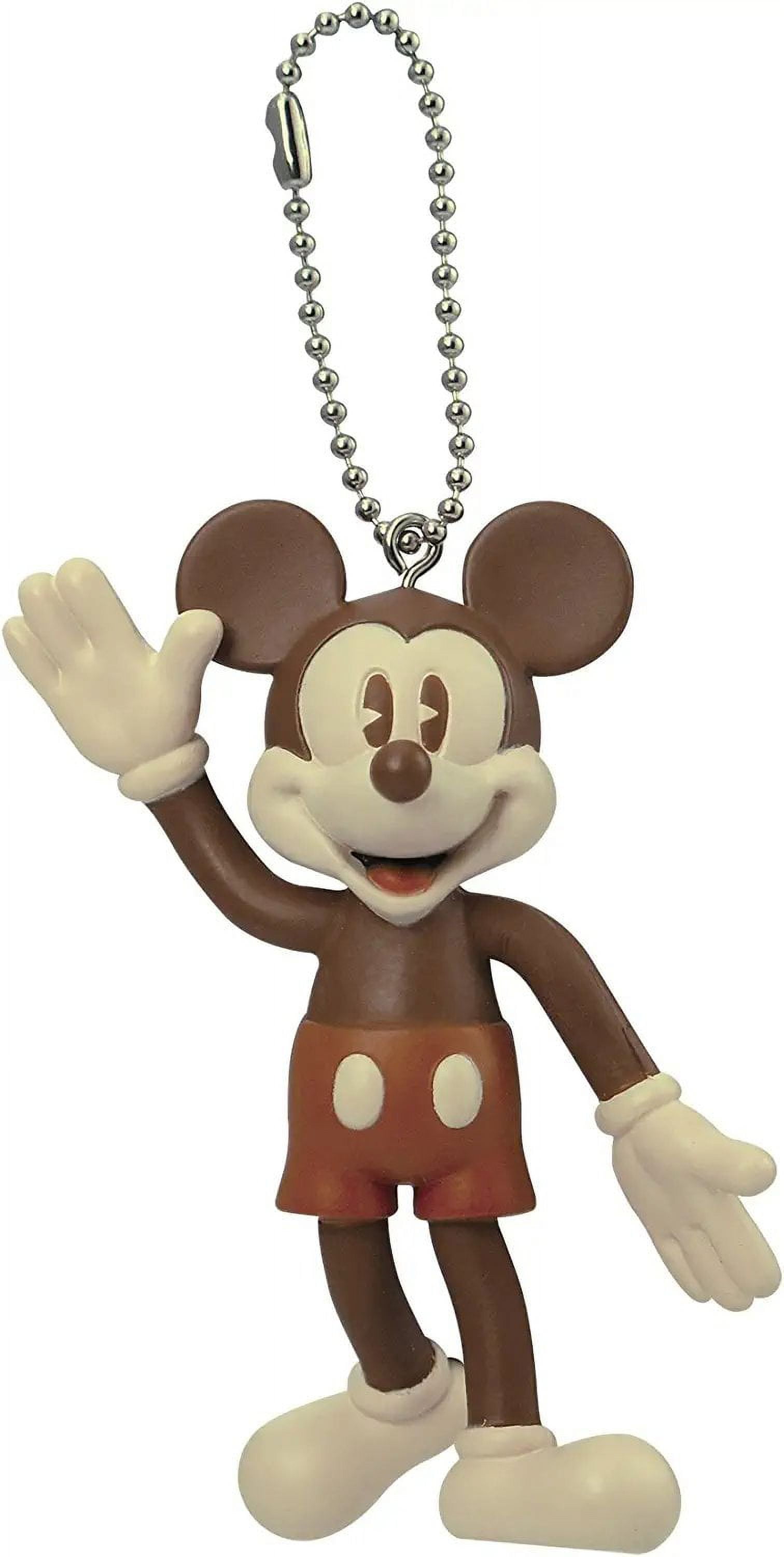 Disney Retro Mickey Mouse Bendable Key Chain Brown Key Accessory, Multi ...