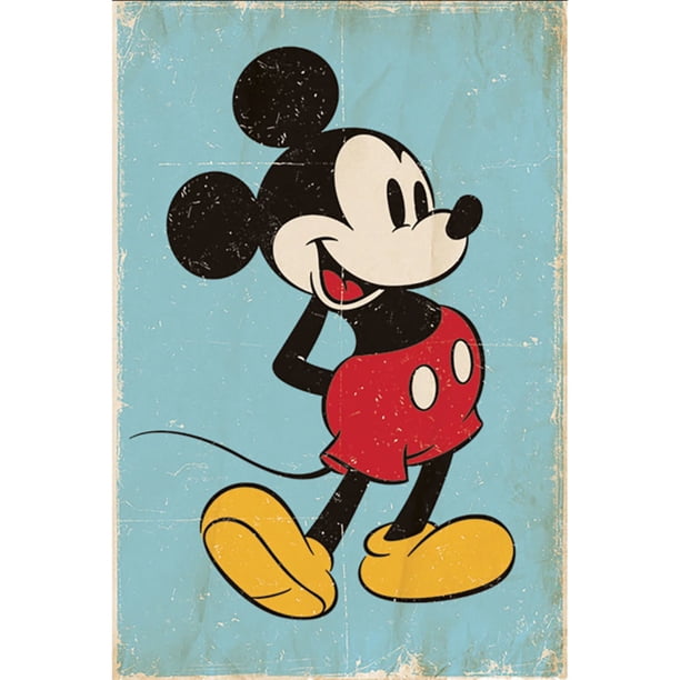 Disney Retro Mickey Mouse Poster - Walmart Business Supplies
