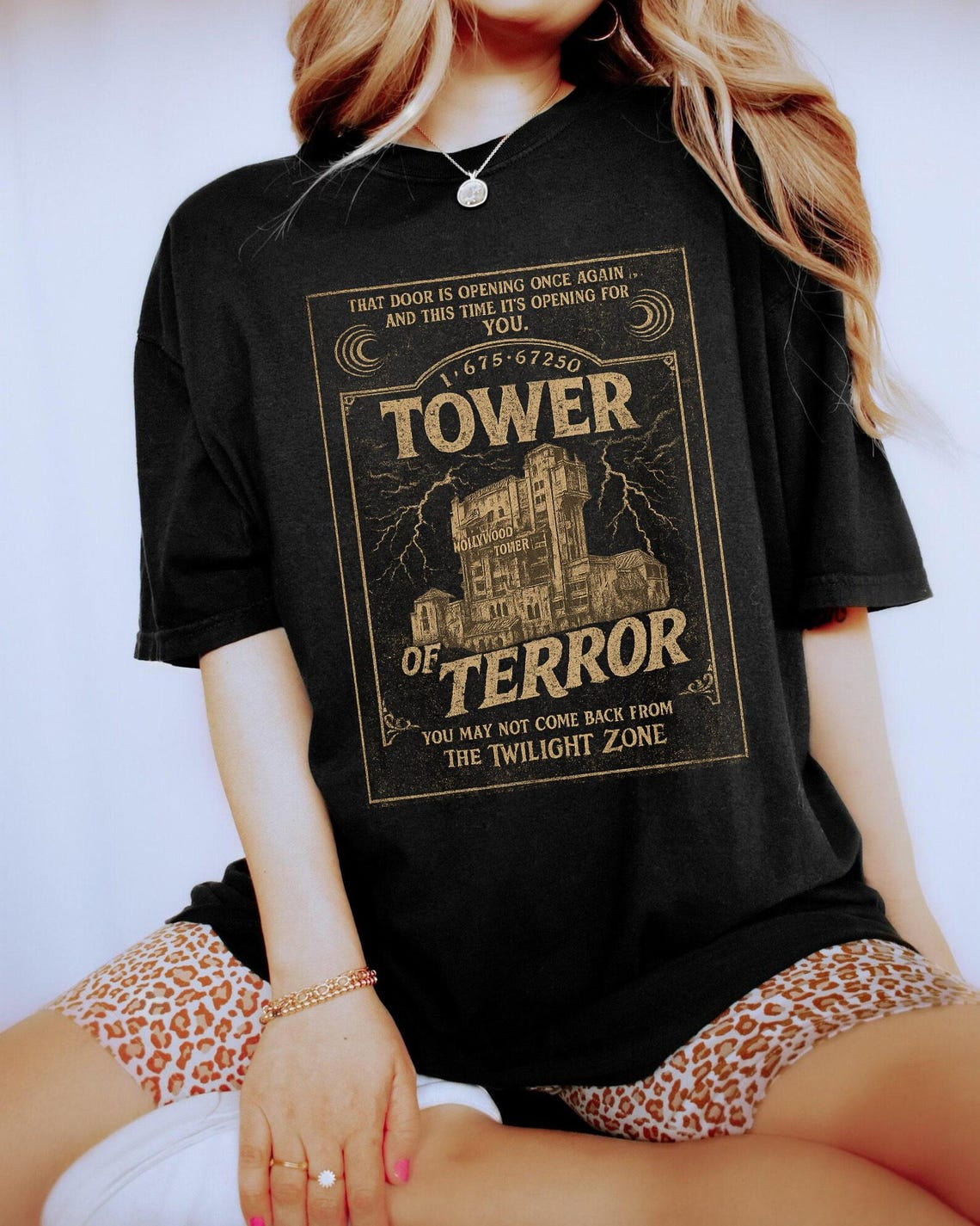 Disney Retro Tower Of Terror Comfort Colors T-Shirt, Hollywood Tower Hotel Tee, Twilight Zone ...