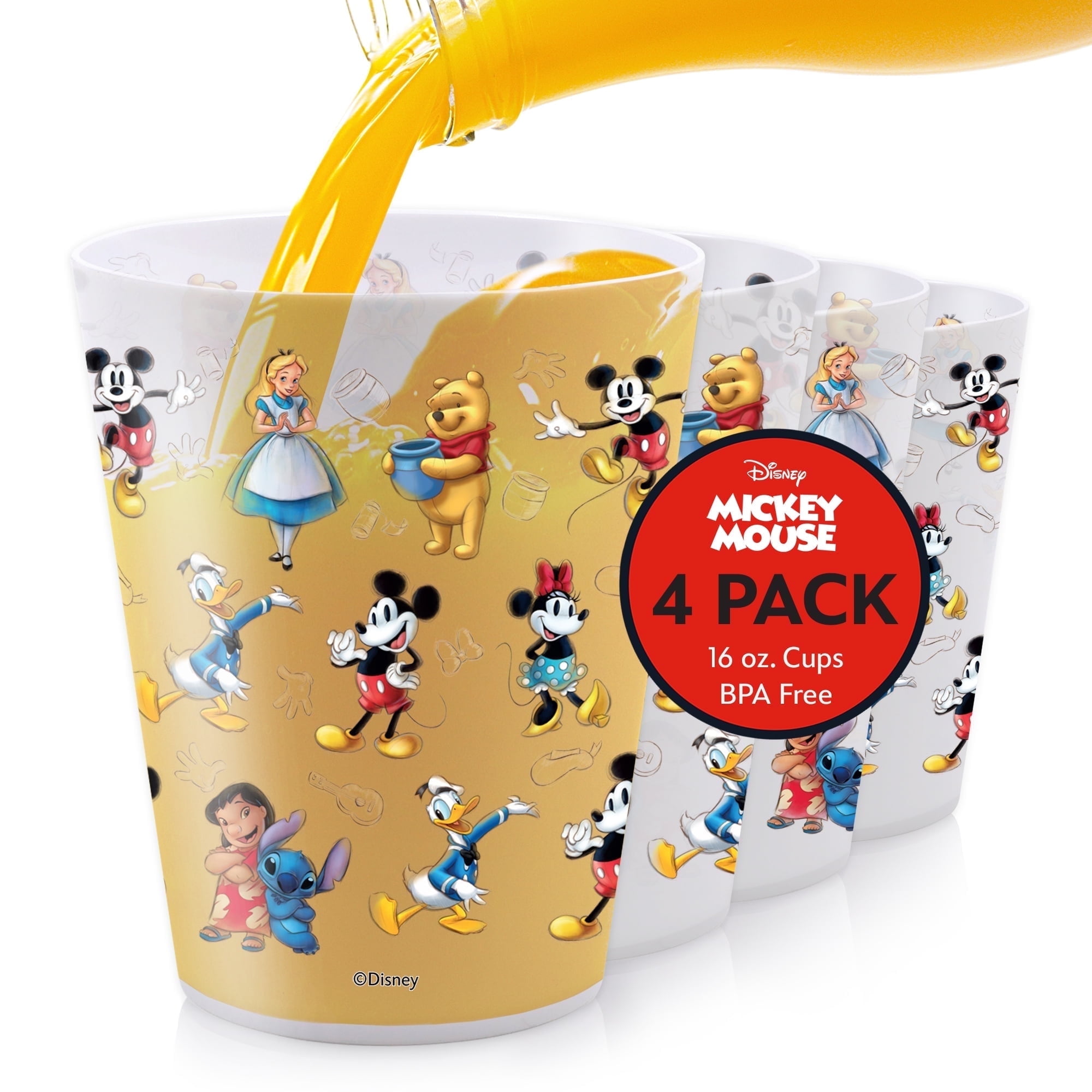 Disney Reusable Plastic Cups Bpa Free Disney100 Design Frosted 16