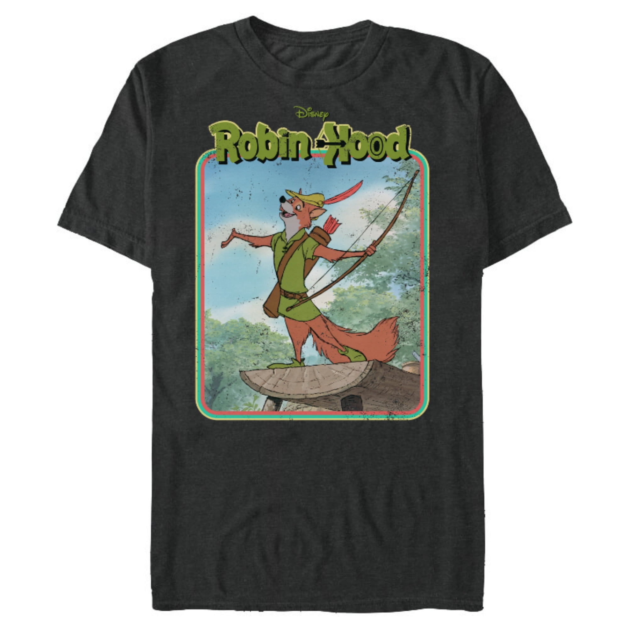Disney Robin Hood Retro - Short Sleeve Blended T-Shirt for Adults ...