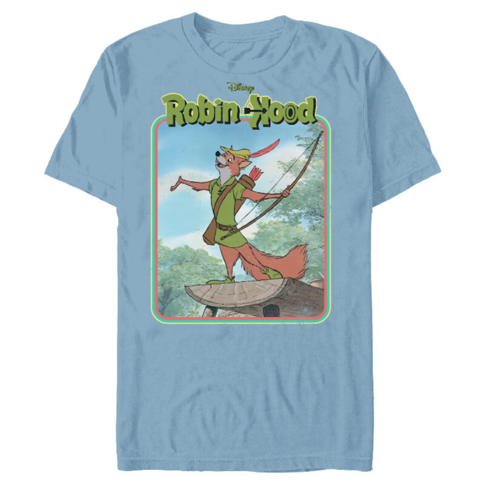 Disney Robin Hood Retro - Short Sleeve Blended T-Shirt for Adults ...