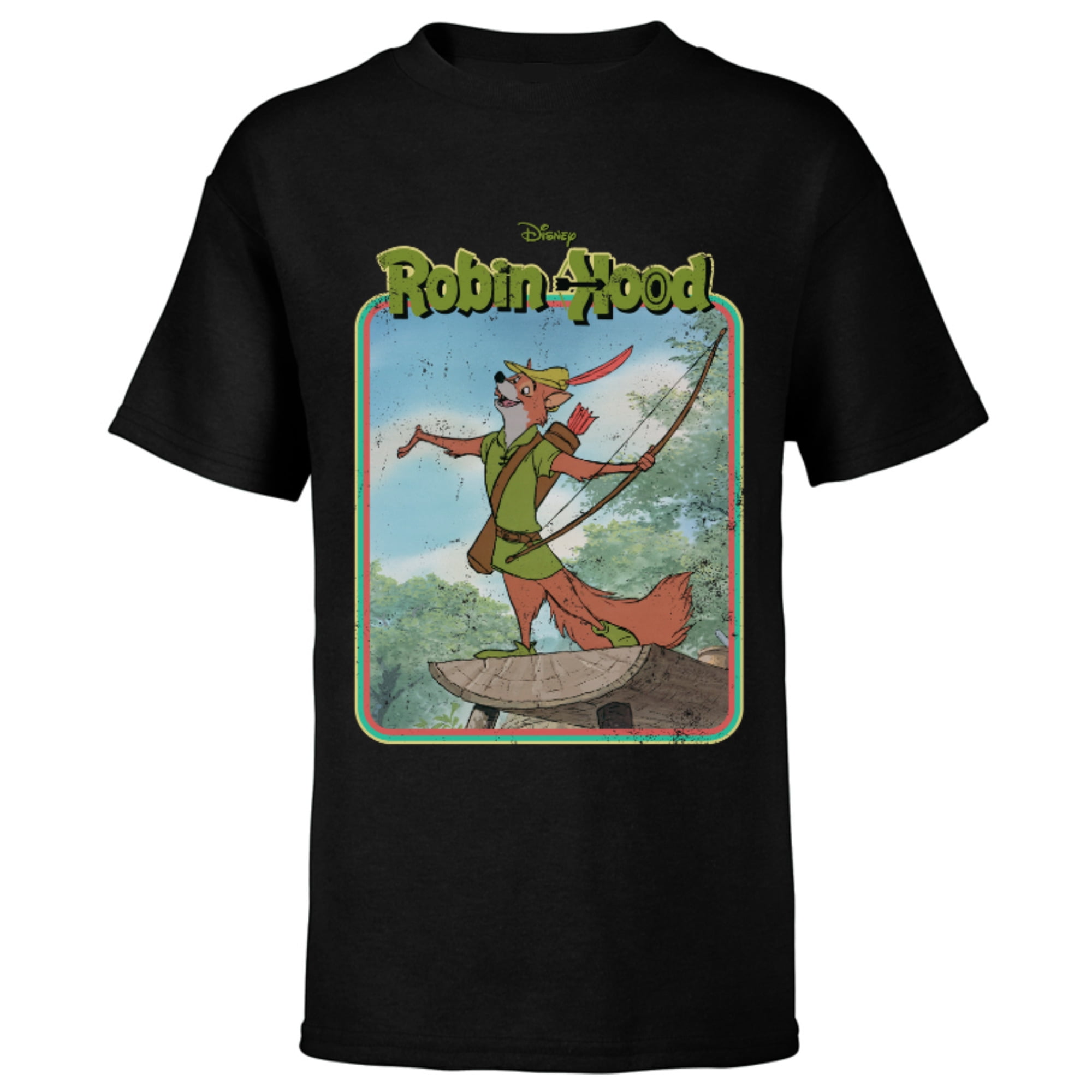 Disney Robin Hood Retro - Short Sleeve T-Shirt for Kids -Customized ...