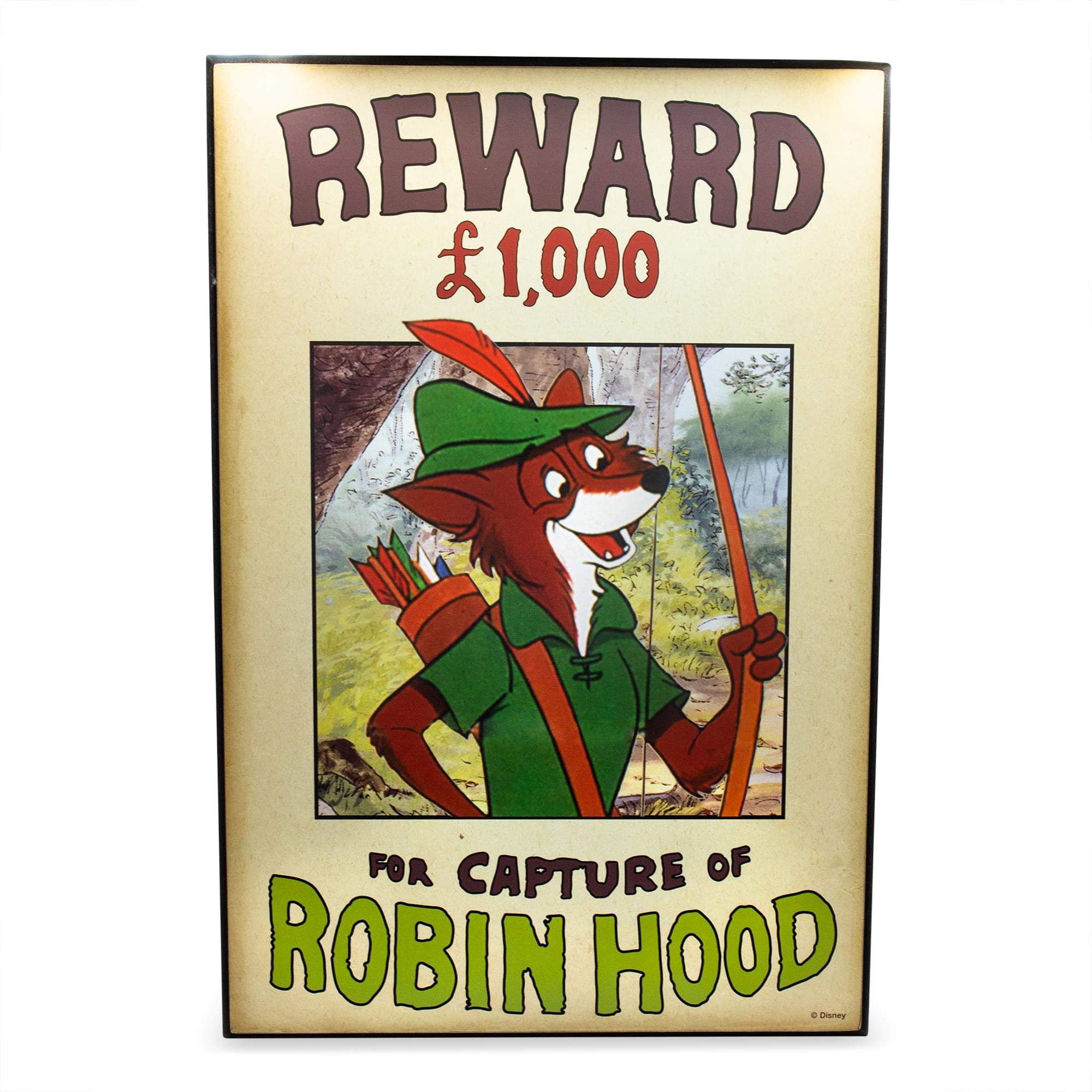 Disney Robin Hood Reward Poster Wood Wall Art Sign - Walmart.com
