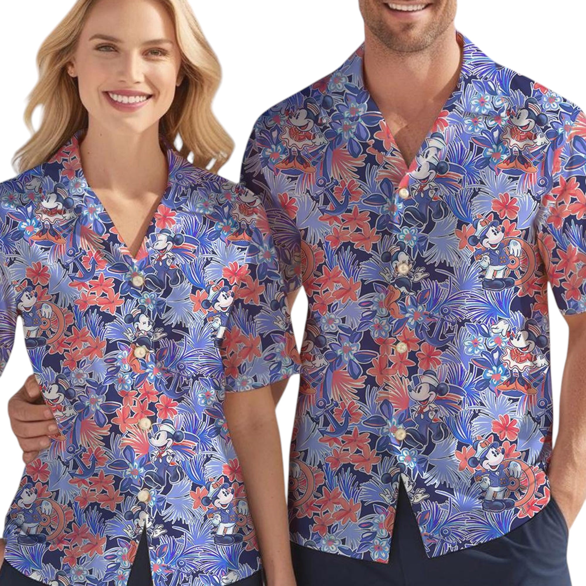 Disney Roger and Jessica Rabbit Hawaiian Shirt, Retro 90s Design ...