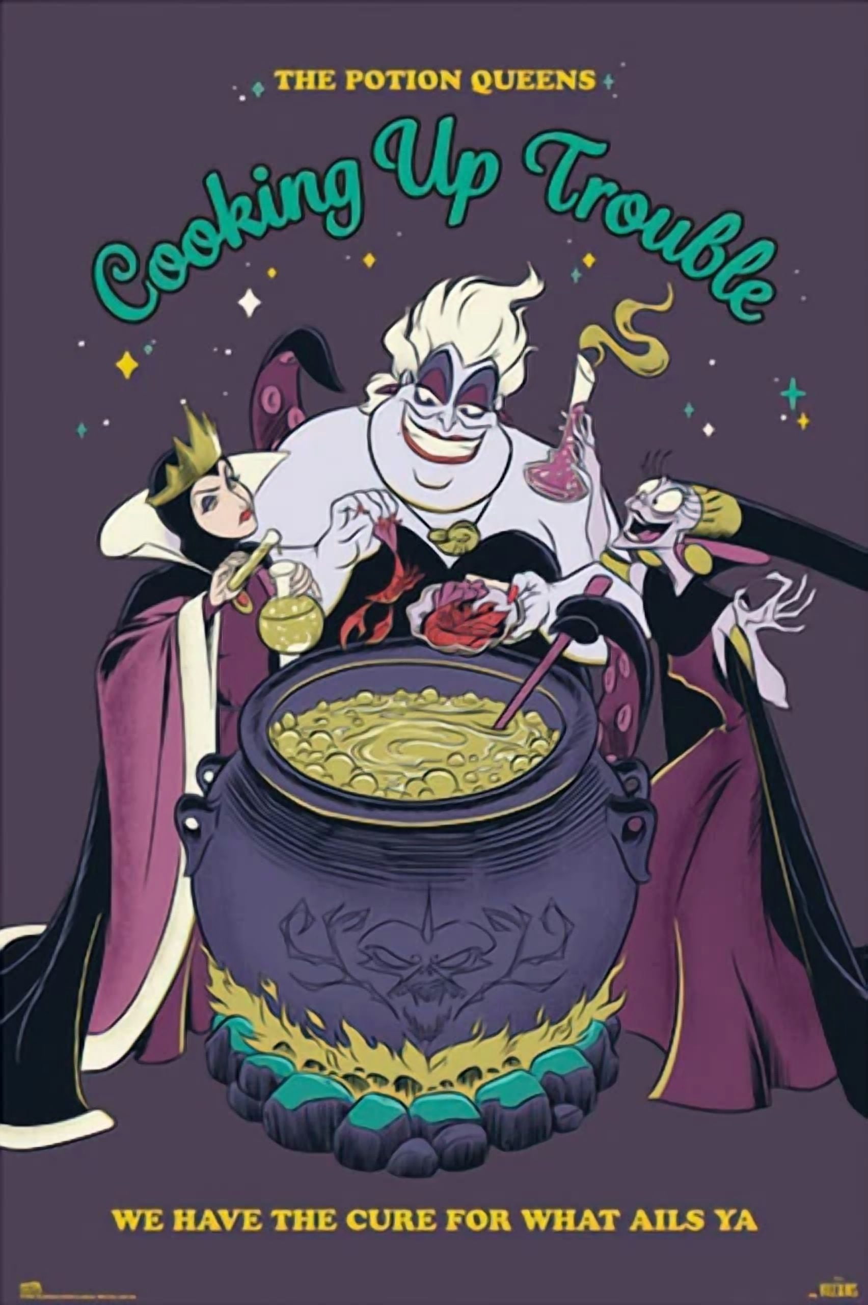 Disney'S Potion Queens - Poster (Ursula & The Evil Queen) UNFRAMED ...