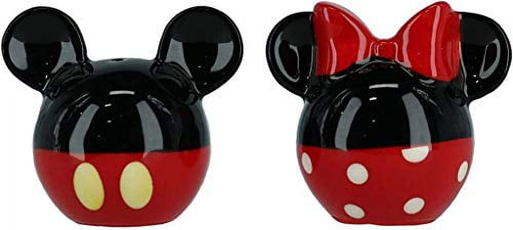 Disney 1 oz Ceramic Mickey and Minnie Round Salt & Pepper Shakers (2 ...