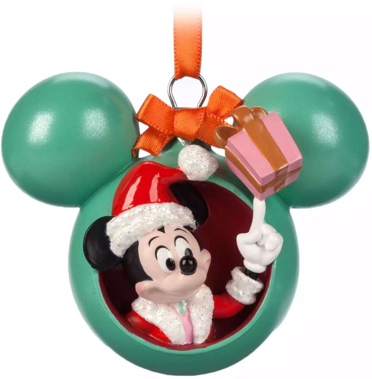 Disney Santa Mickey Icon Diorama Sketchbook Christmas Ornament New with ...