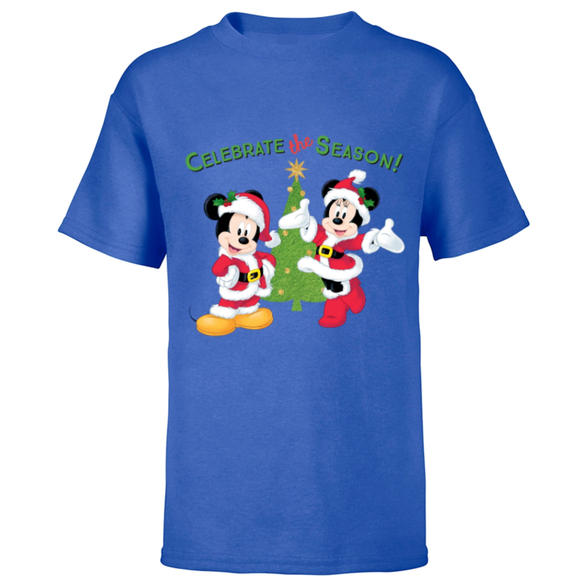 Disney Santa Mickey Minnie Celebrate Season Holiday - Short Sleeve T ...