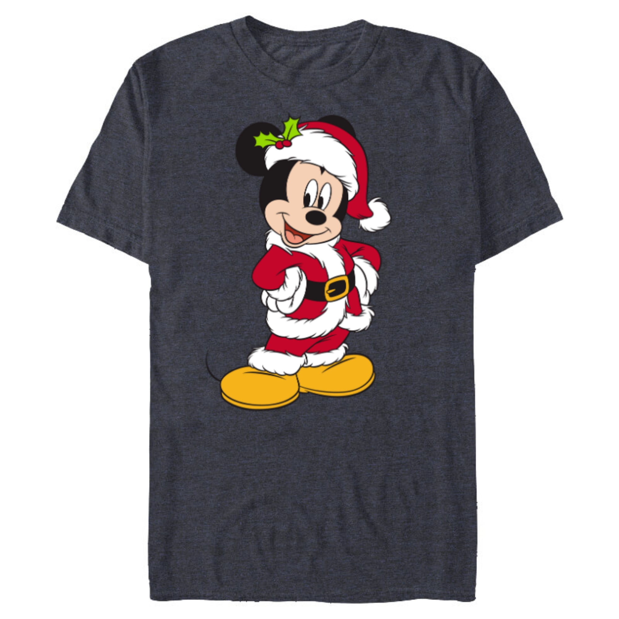 Disney Santa Mickey Mouse Holiday - Short Sleeve Blended T-Shirt for ...