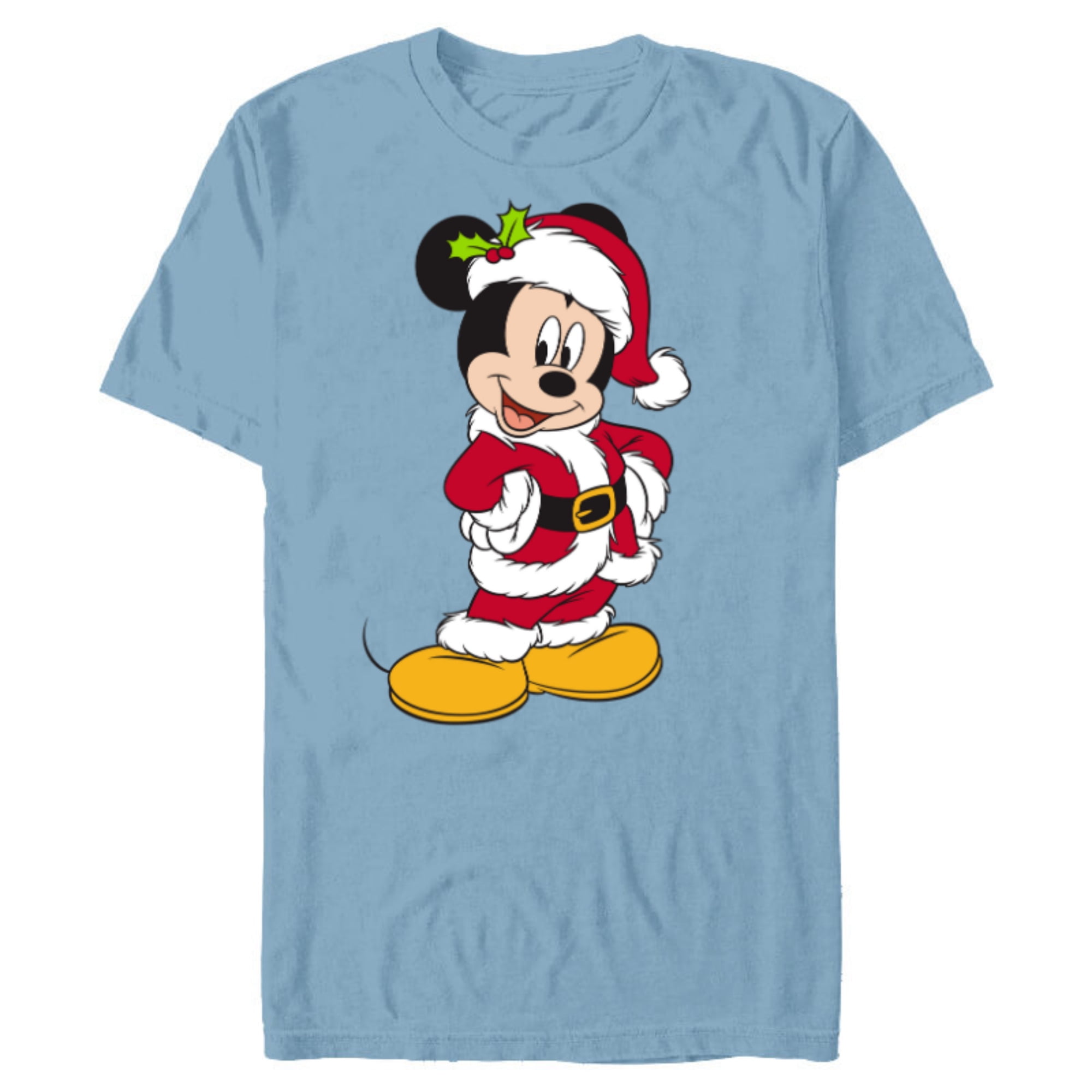 Disney Santa Mickey Mouse Holiday - Short Sleeve Blended T-Shirt for ...