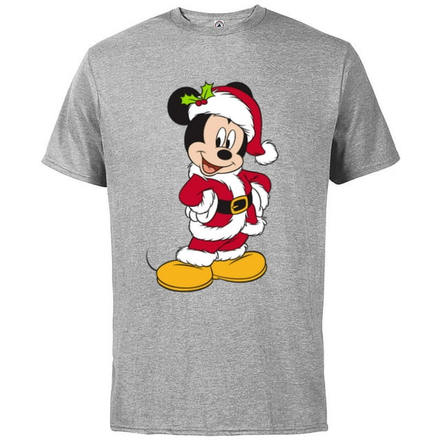 Disney Santa Mickey Mouse Holiday - Short Sleeve Cotton T-Shirt for ...