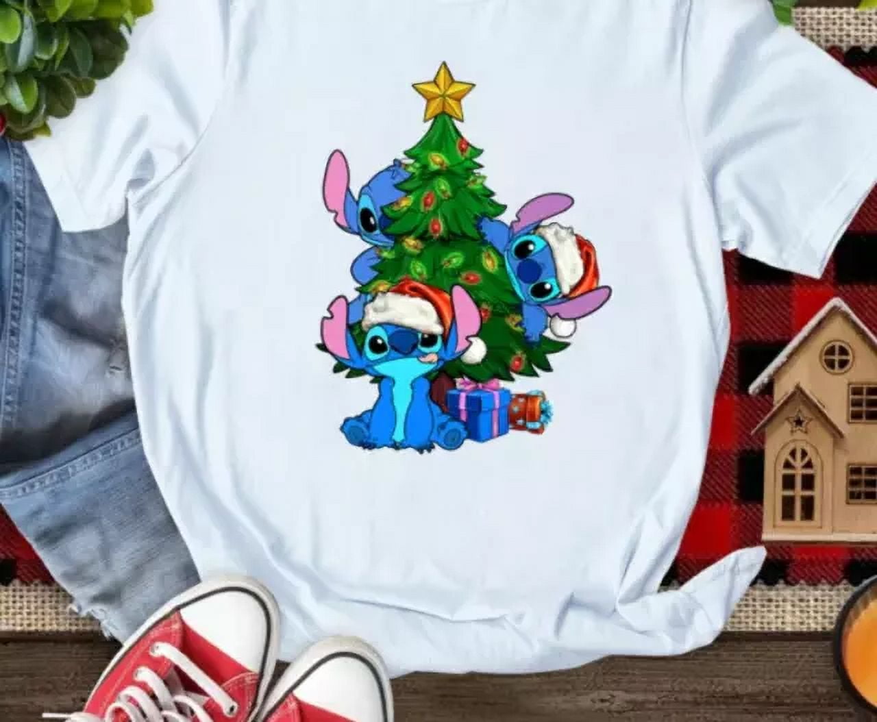 Disney Santa Stitch Christmas Tree Shirt, Christmas Stitch Tree Shirt ...