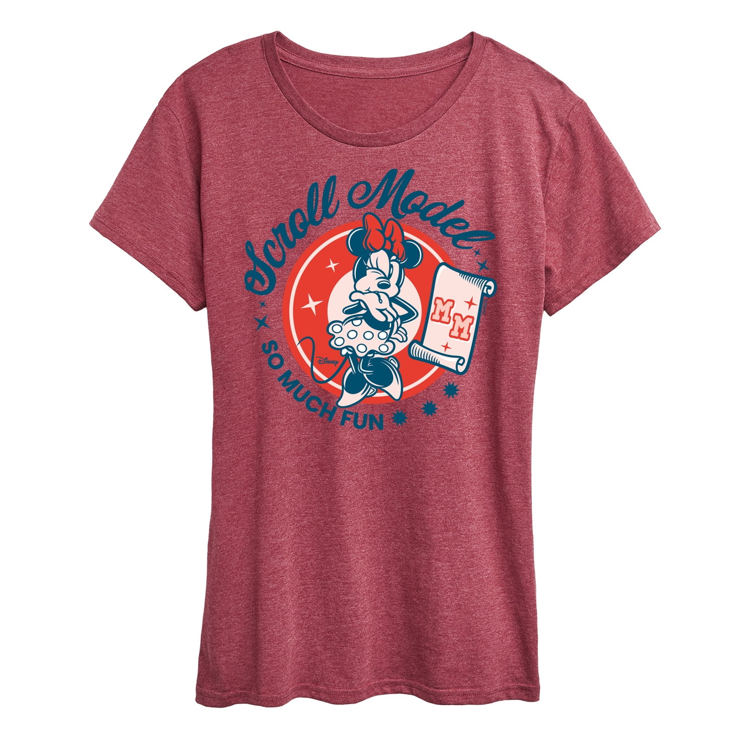 Disney - Scroll Model - Women's Short Sleeve Graphic T-Shirt - Walmart.com