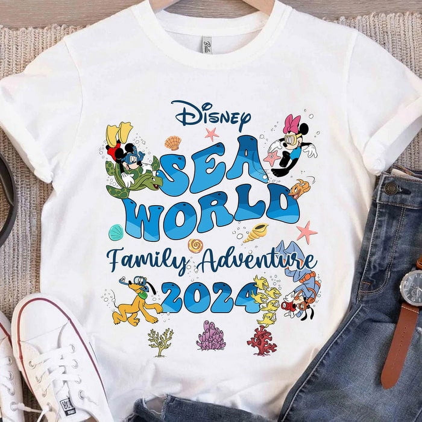 Disney Sea World Family Adventure 2025 Mickey and Friends Shirt, Sea ...