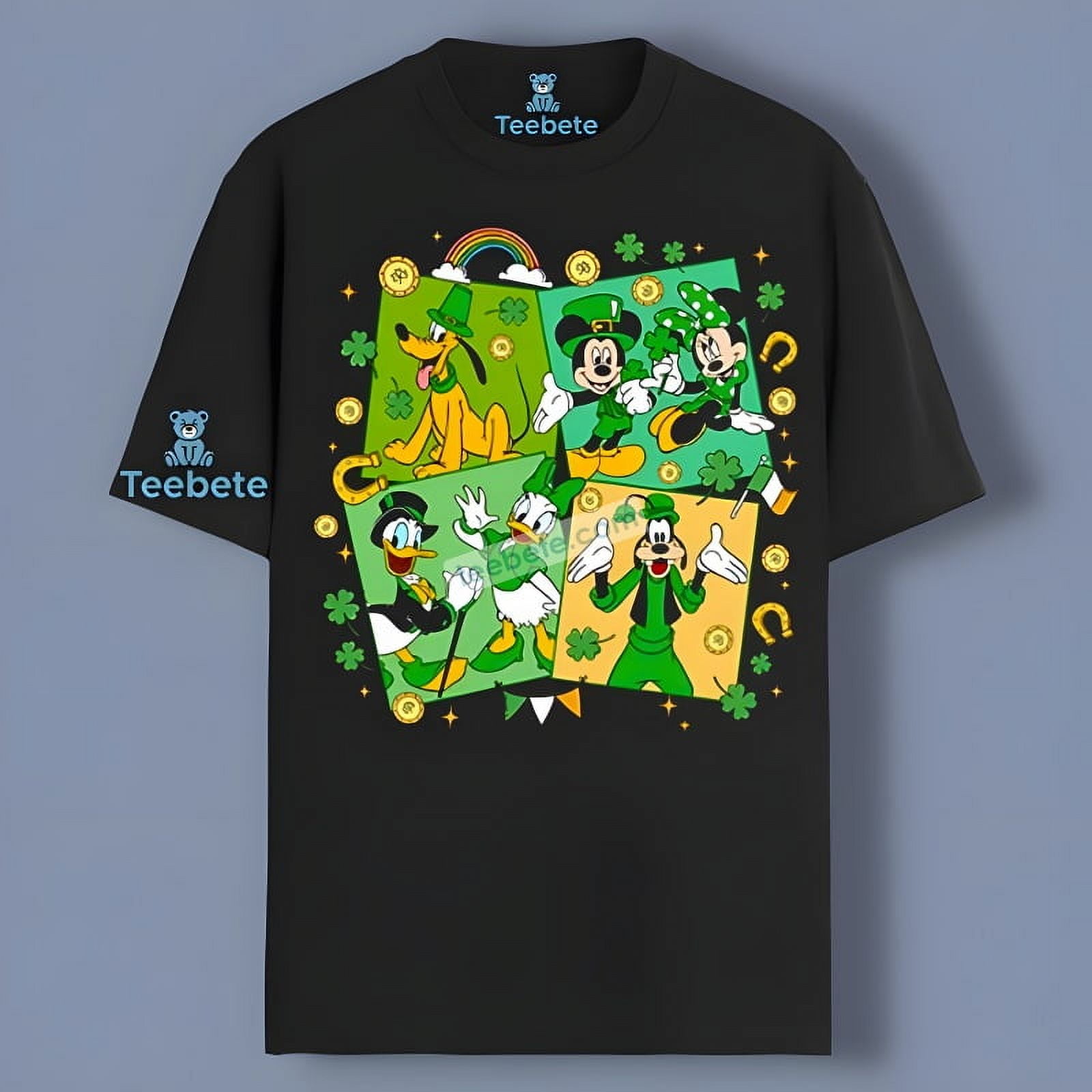 Disney Shamrock St Patricks Day Pluto Mickey Mouse Shirt - Walmart.com