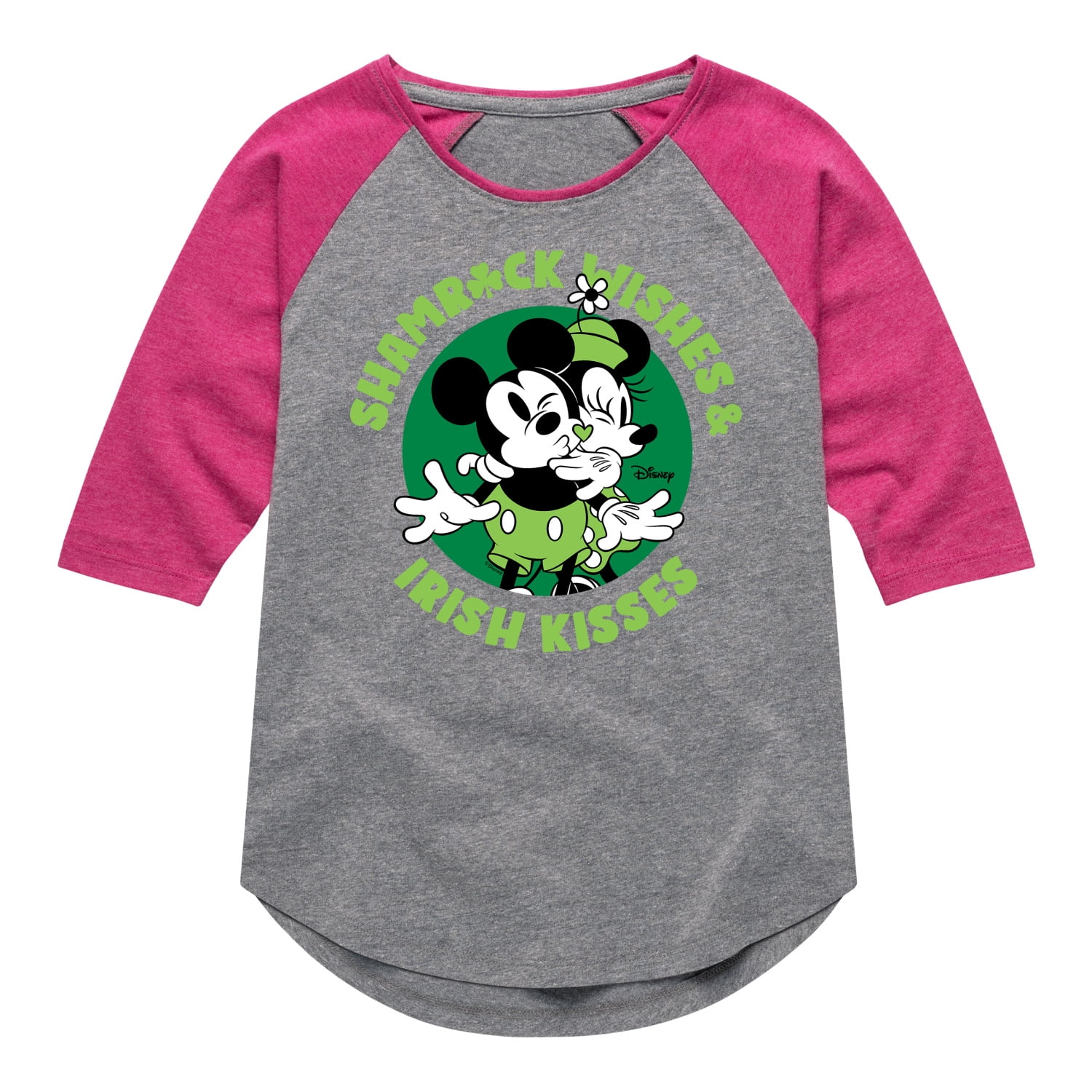 Disney - Shamrock Wishes Irish Kisses - Toddler And Youth Girls Raglan ...