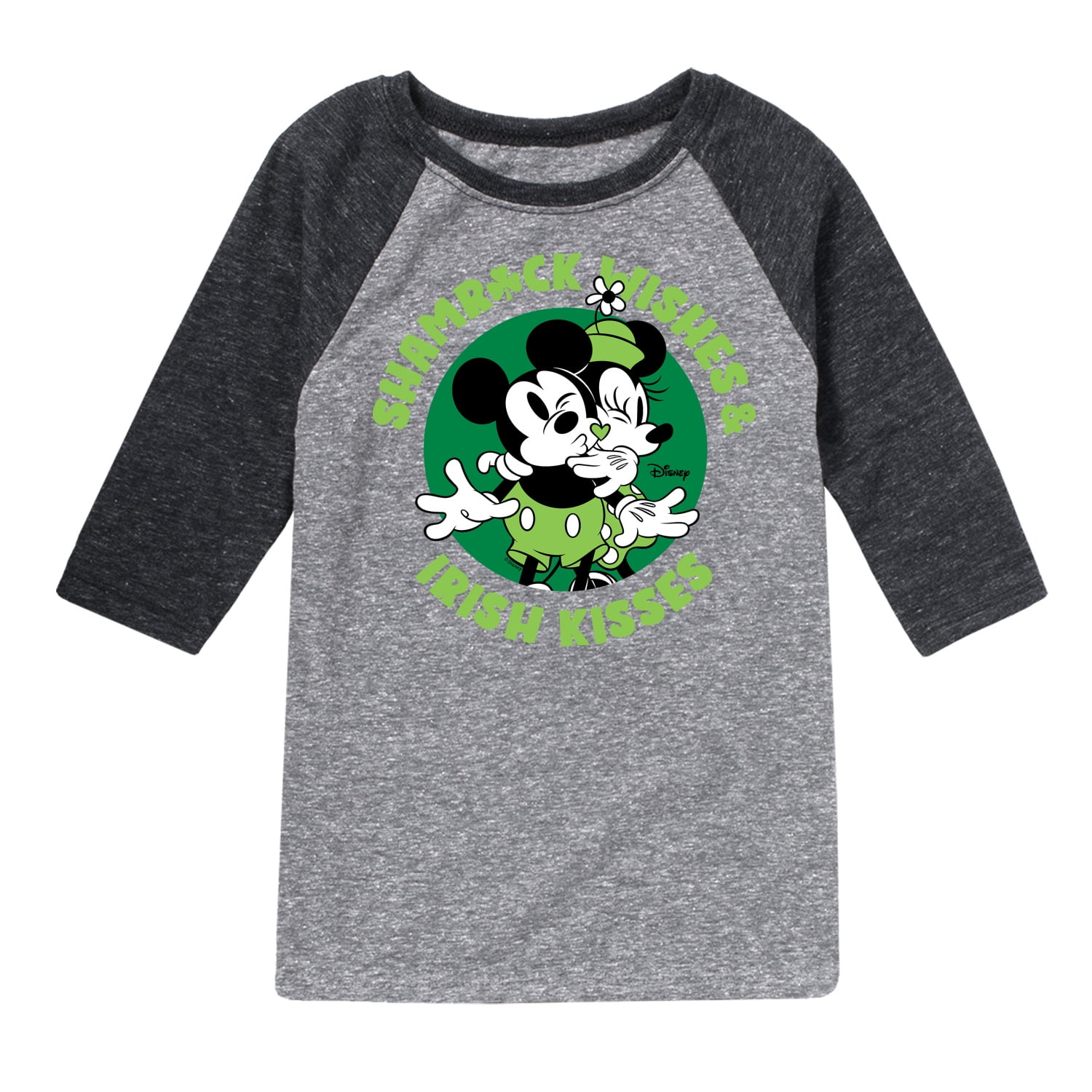 Disney - Shamrock Wishes Irish Kisses - Toddler And Youth Raglan ...