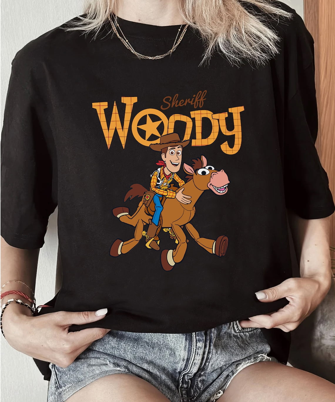 Disney Sheriff Woody Cowboy and Bullseye Shirt, Retro Toy Story ...