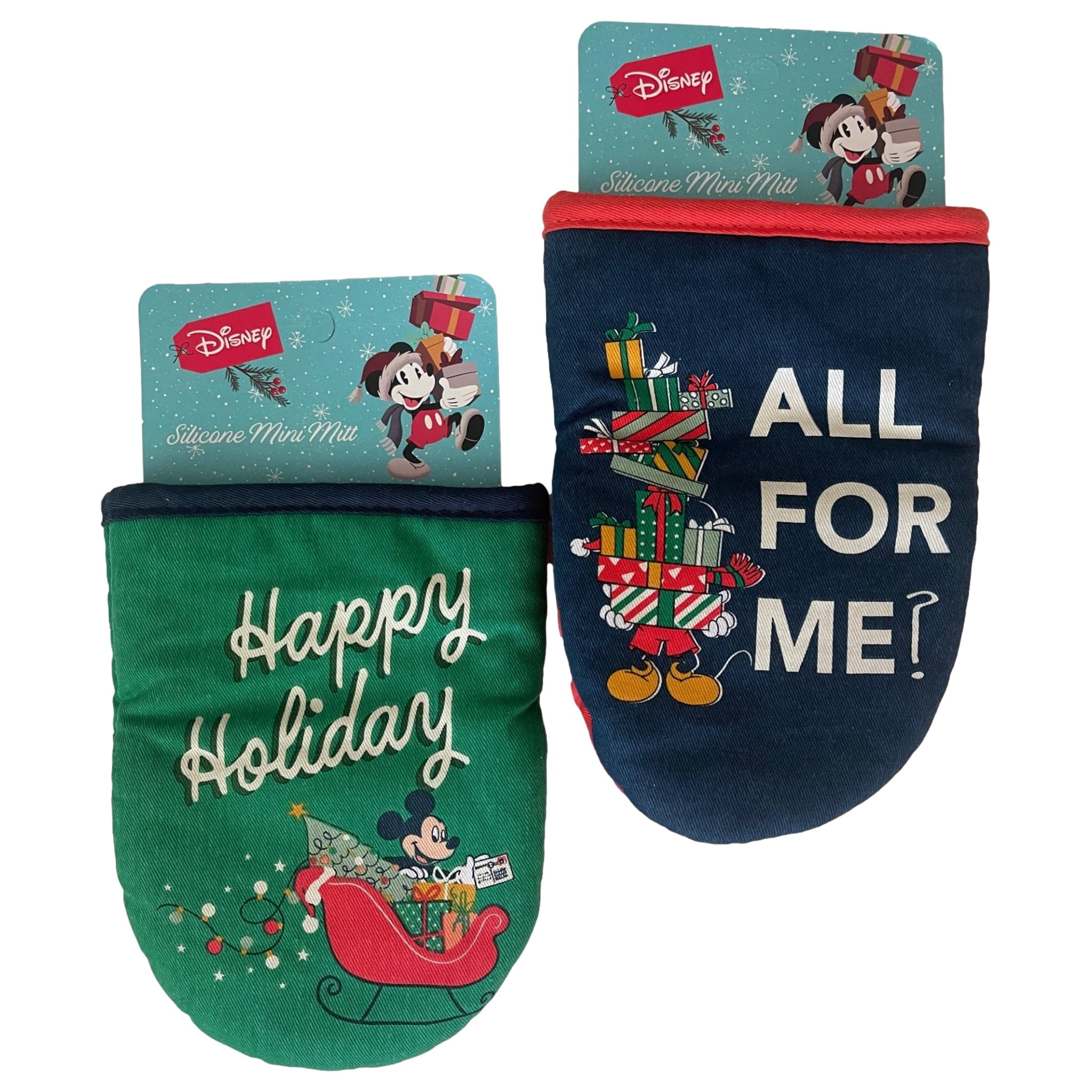 Disney Silicone Mini Cooking Mitt Pot Holder Set, Christmas Oven Mitts ...