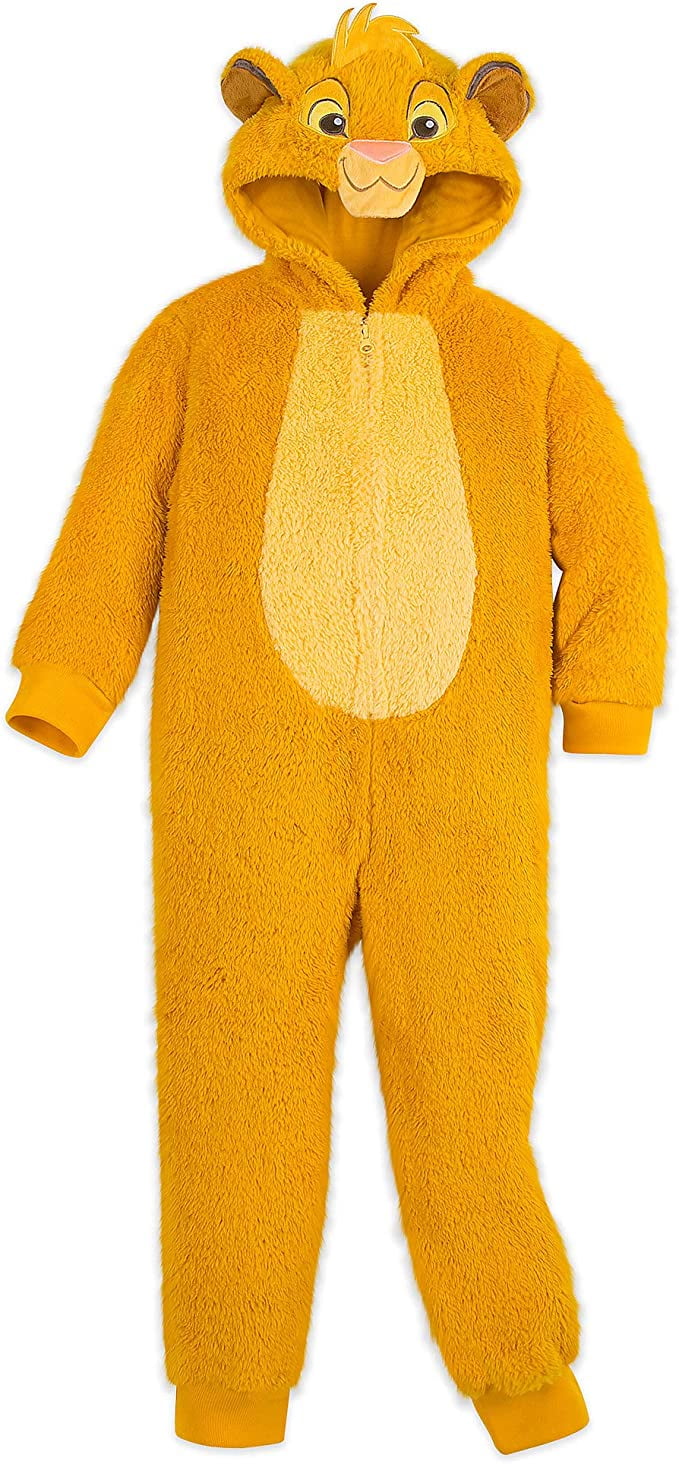 Disney's Simba Fleece Sleeper PJs Onesie for Kids Size 2 Multi ...