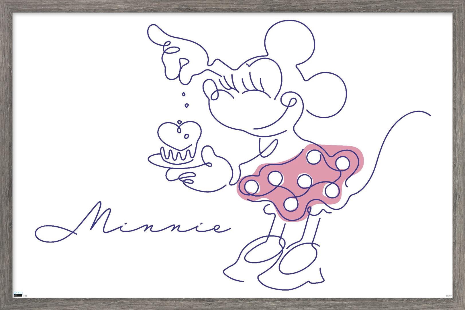 Disney Simple Moments Line Art - Minnie Mouse Wall Poster, 14.725" x 22 ...