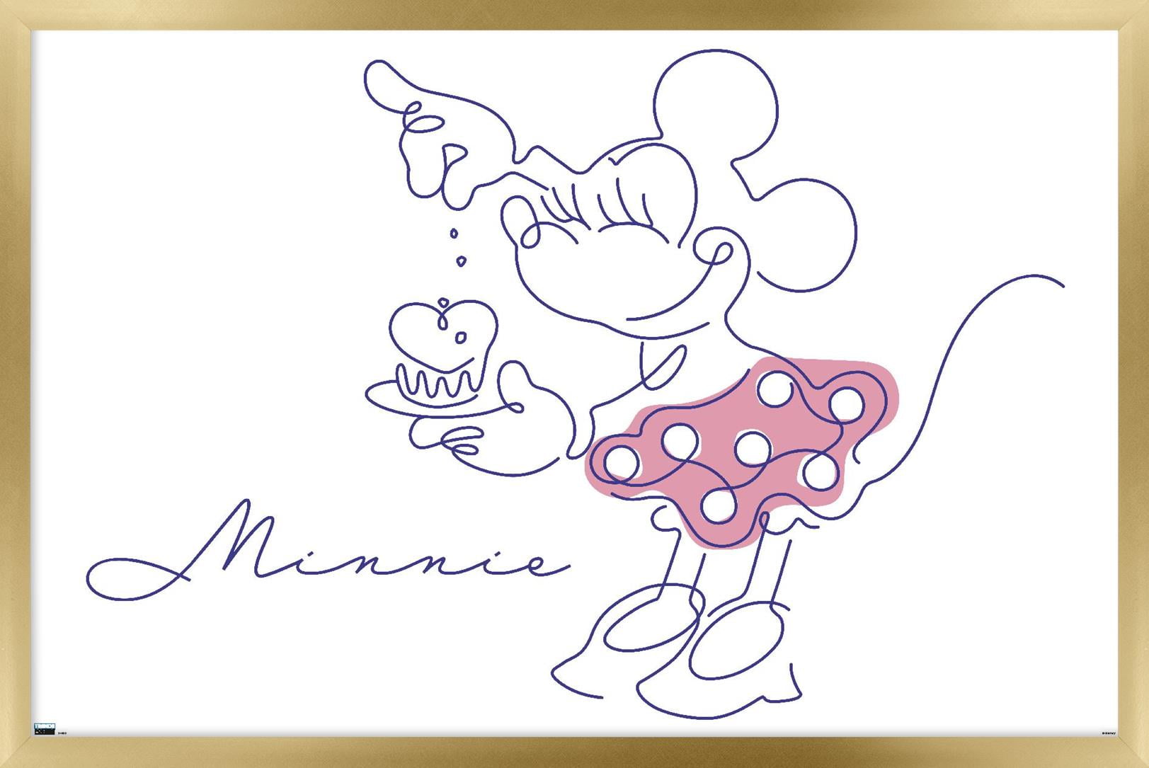 Disney Simple Moments Line Art - Minnie Mouse Wall Poster, 14.725" x 22 ...