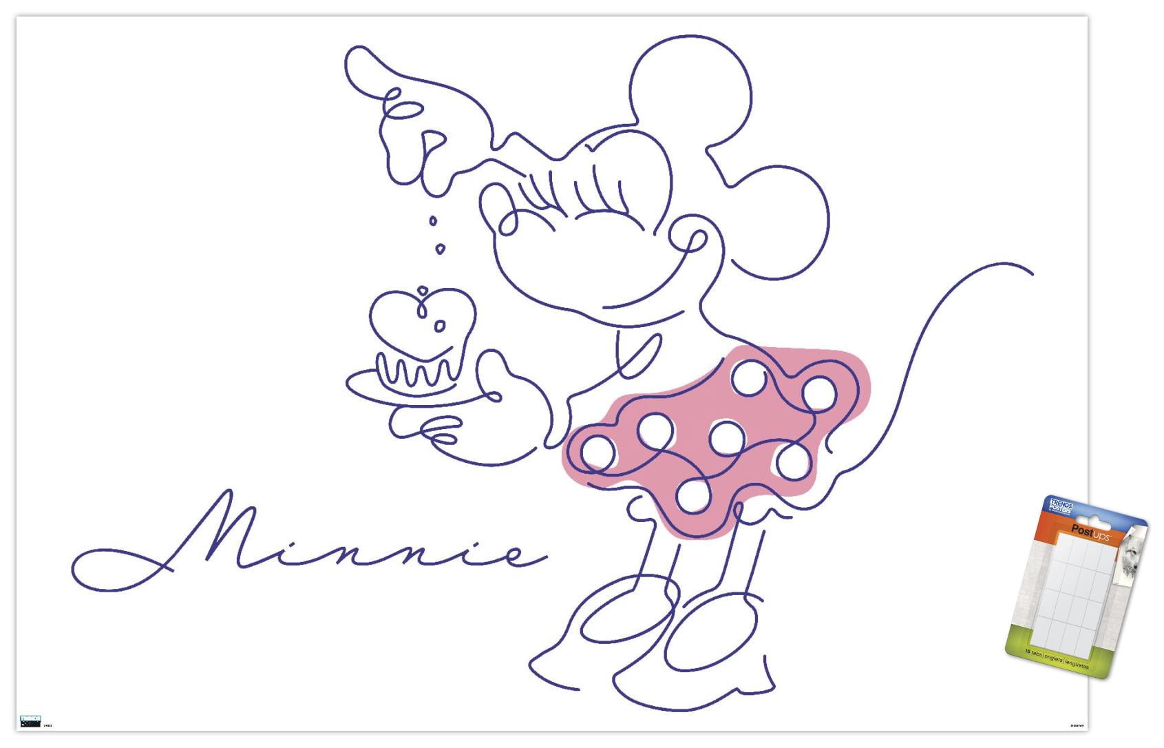 Disney Simple Moments Line Art - Minnie Mouse Wall Poster, 14.725" x 22 ...