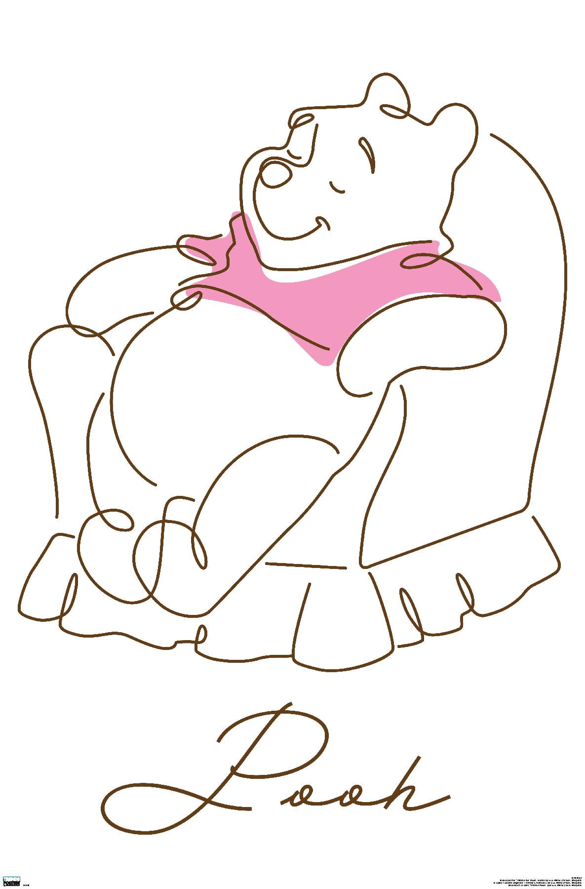 Disney Simple Moments Line Art - Pooh Wall Poster, 14.725" x 22.375 ...