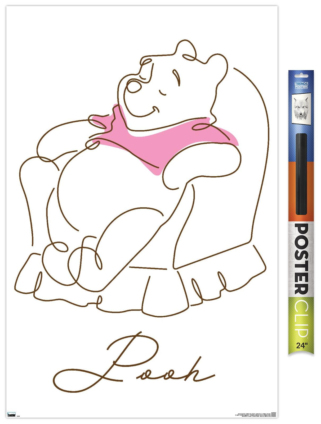 Disney Simple Moments Line Art - Pooh Wall Poster, 22.375" x 34 ...