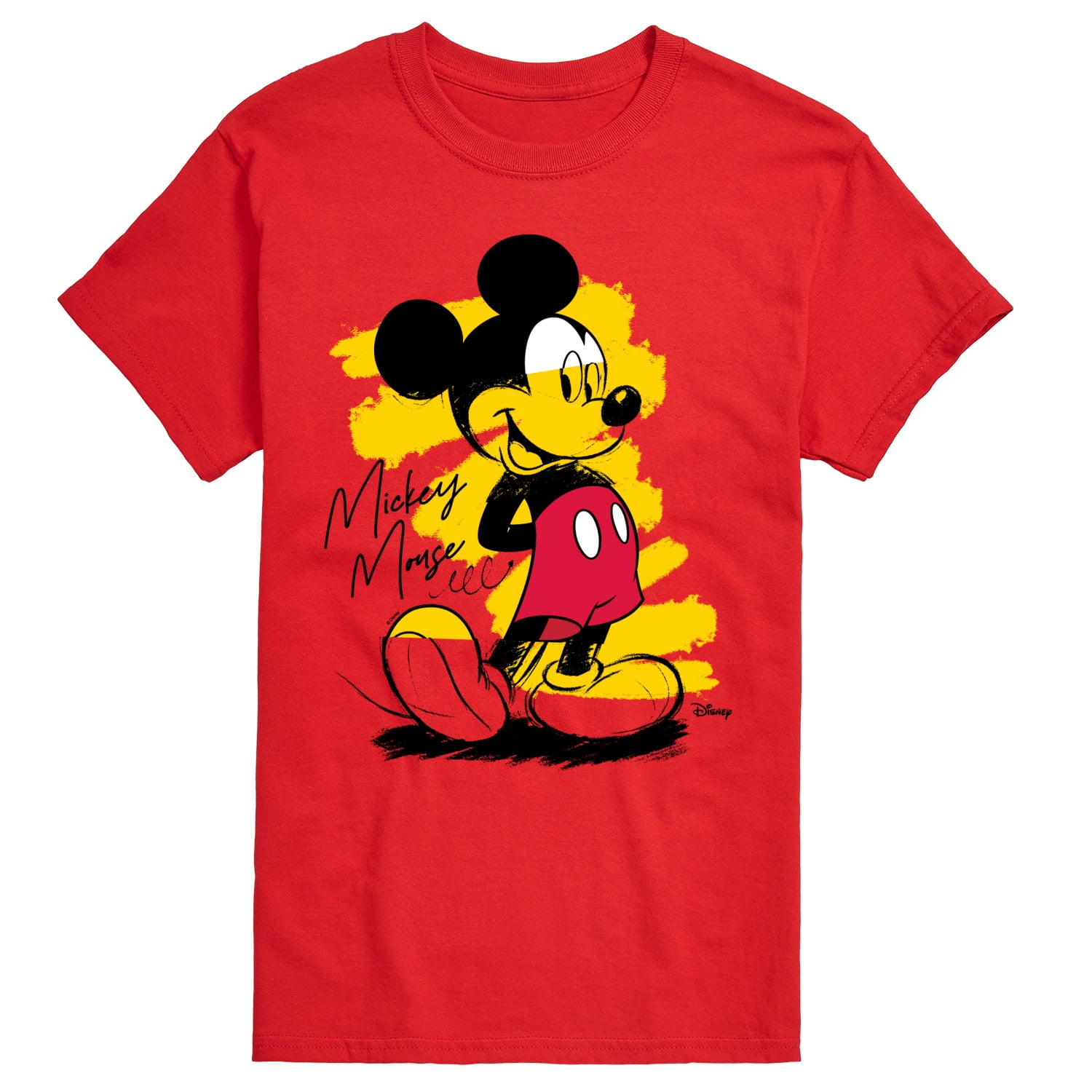 Disney - Sketchy Mickey - Men's Short Sleeve Graphic T-Shirt - Walmart.com