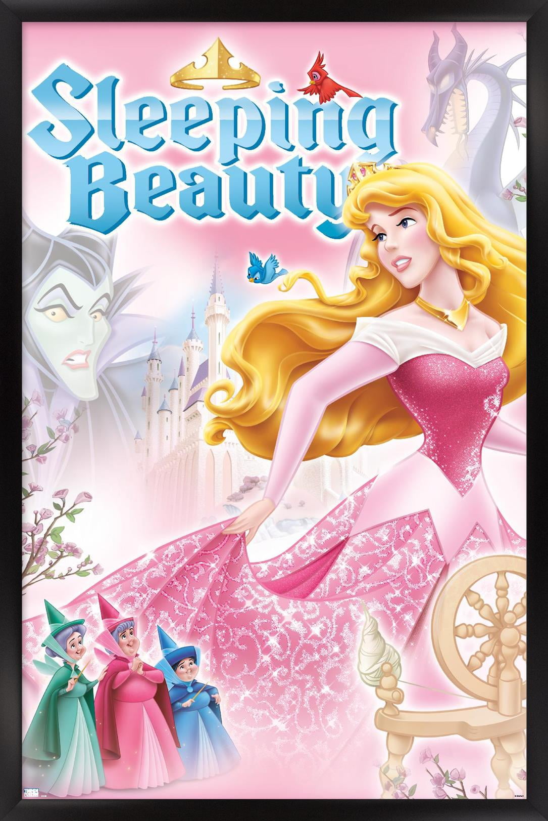 Disney Sleeping Beauty - Cover Wall Poster, 22.375" x 34" Framed ...